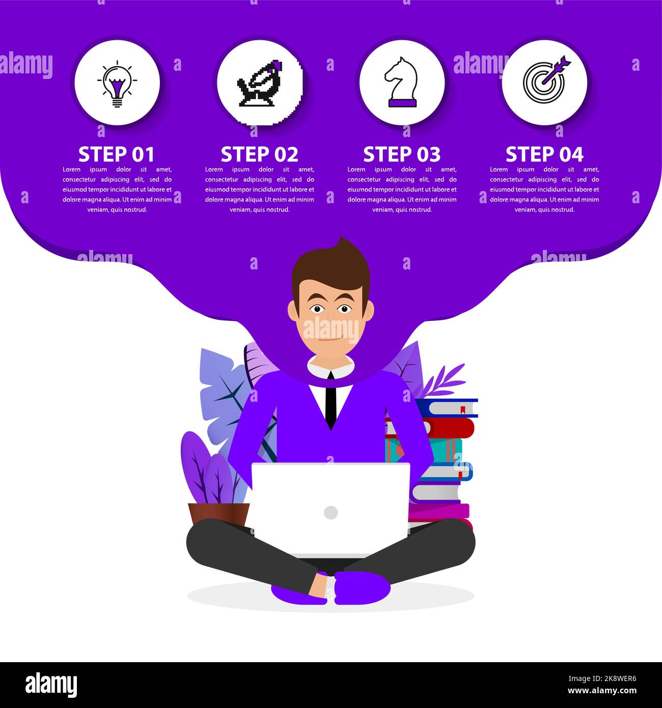Infographic design template. Creative concept with 4 steps. Can be used ...