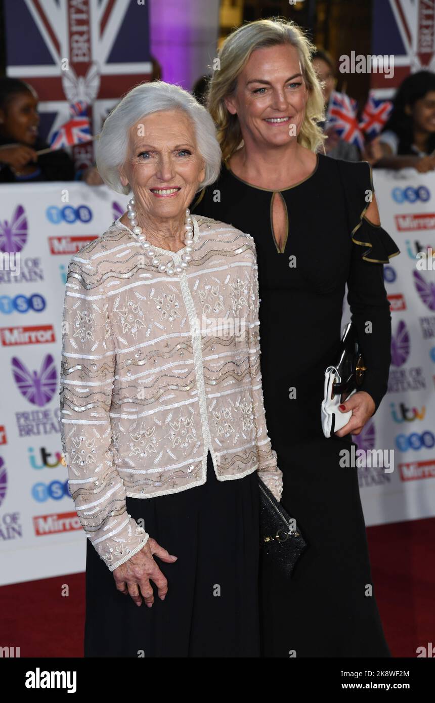 October 24th, 2022, London, UK. Mary Berry arriving at the Pride of ...