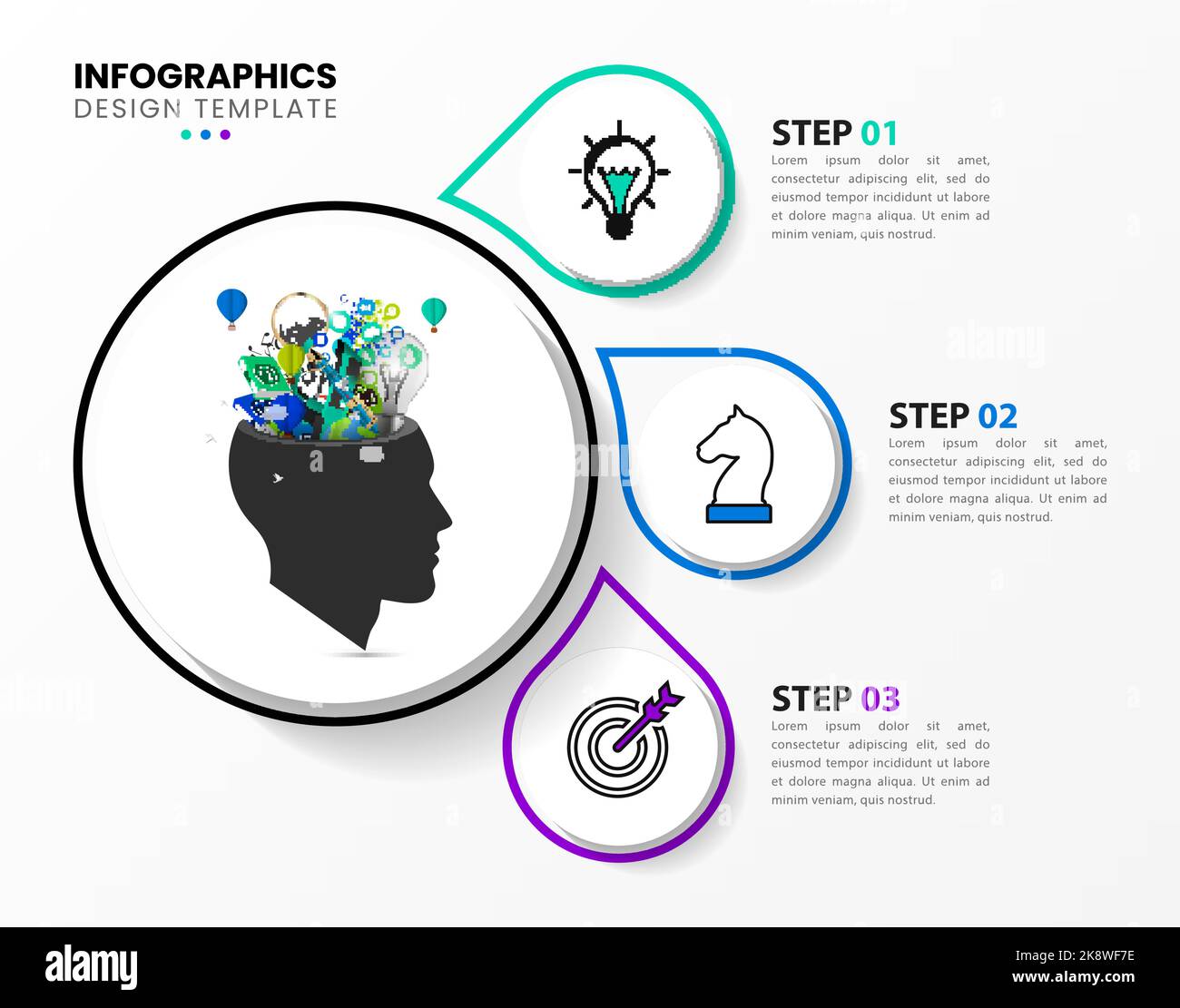 Infographic design template. Creative concept with 3 steps. Can be used ...