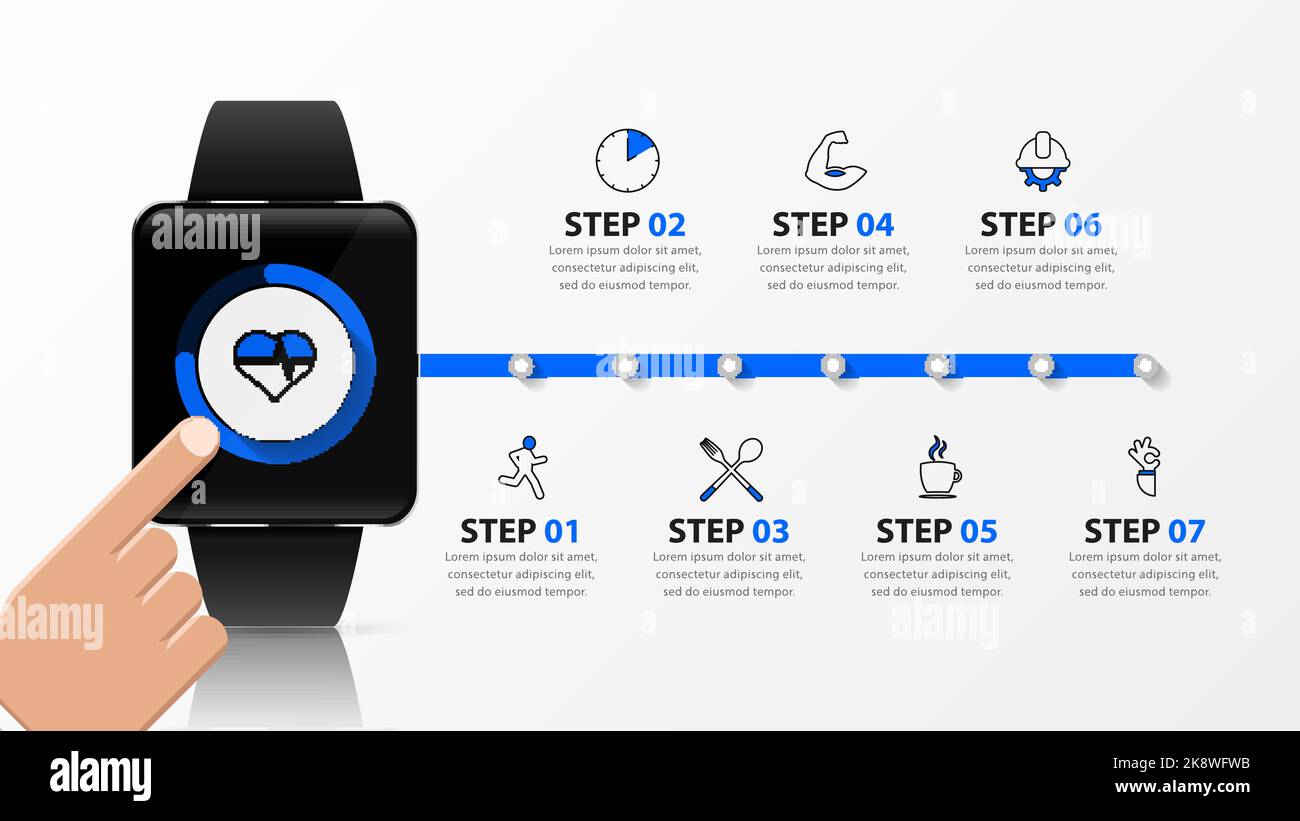 Infographic design template. Creative concept with 7 steps. Can be used ...
