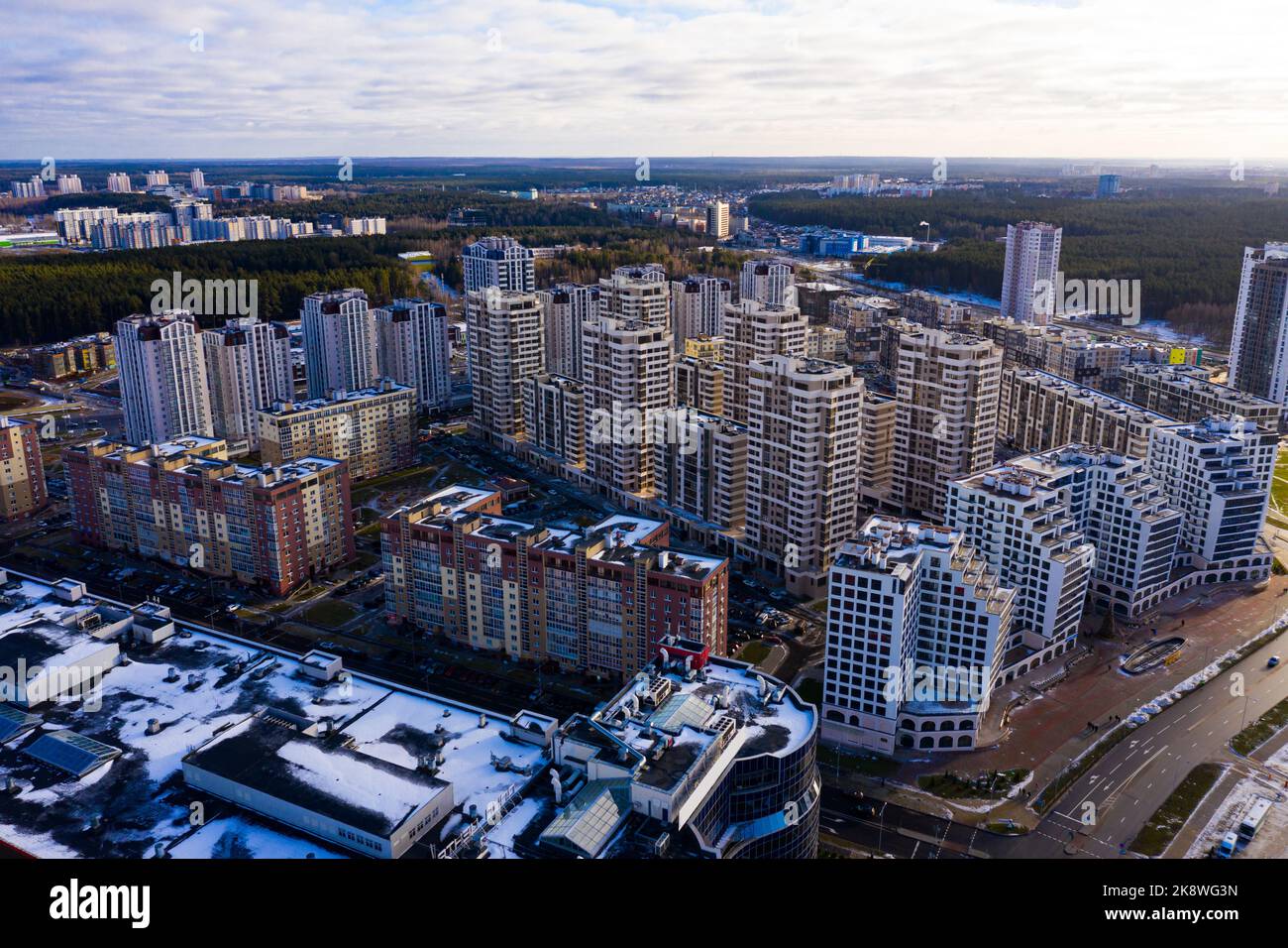 Panoramic aerial view belarus hi-res stock photography and images - Alamy