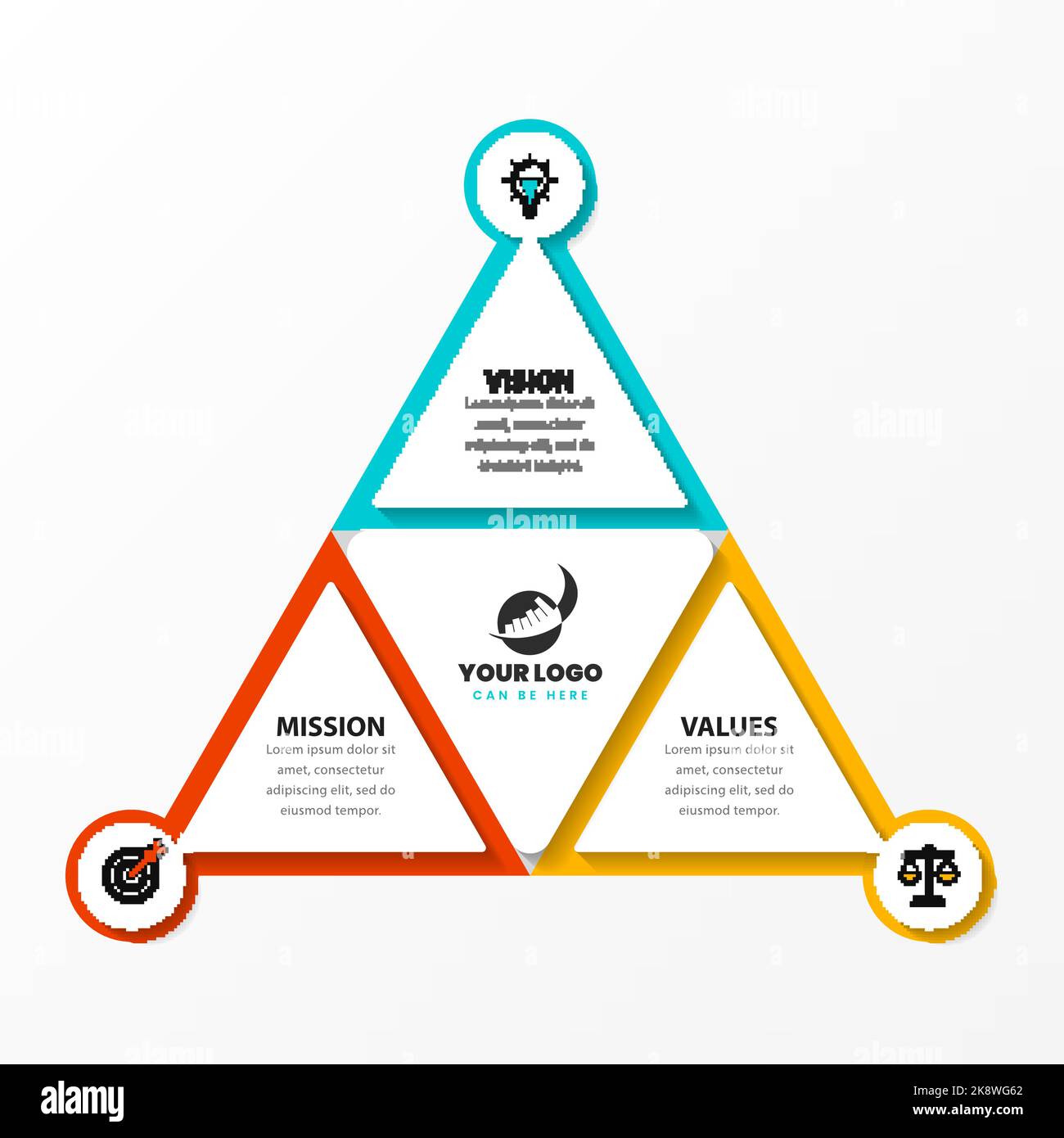 Mission vision triangle hi-res stock photography and images - Alamy