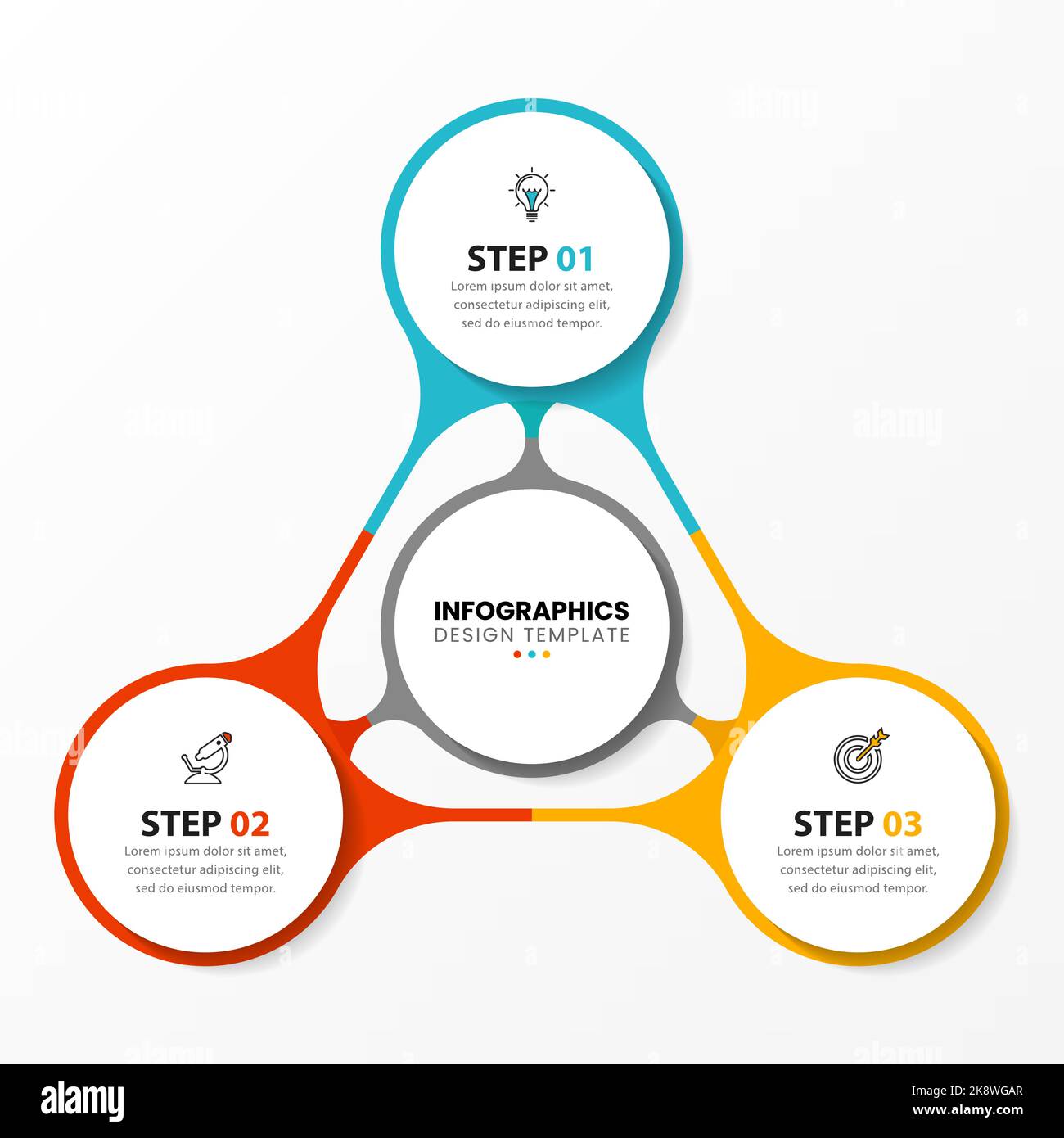 Infographic design template. Creative concept with 3 steps. Can be used ...