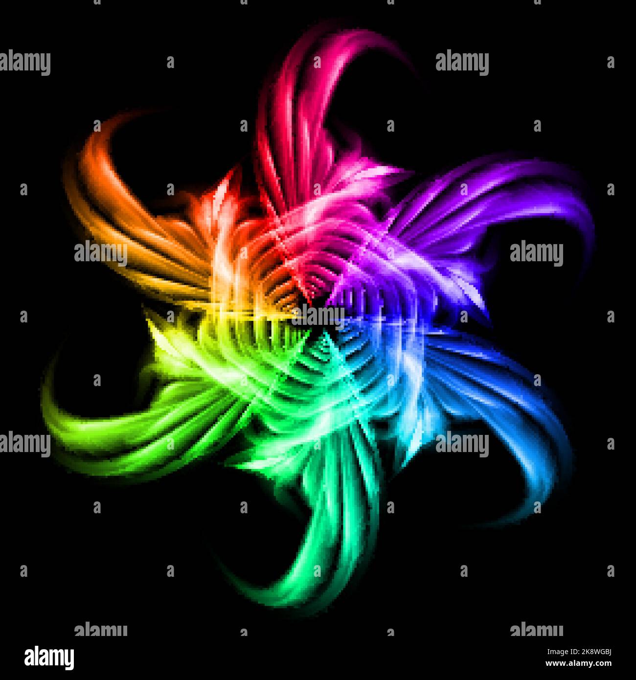 Abstract Image of Blazing Hot Colored Fire Swirl Pattern and Plasma ...