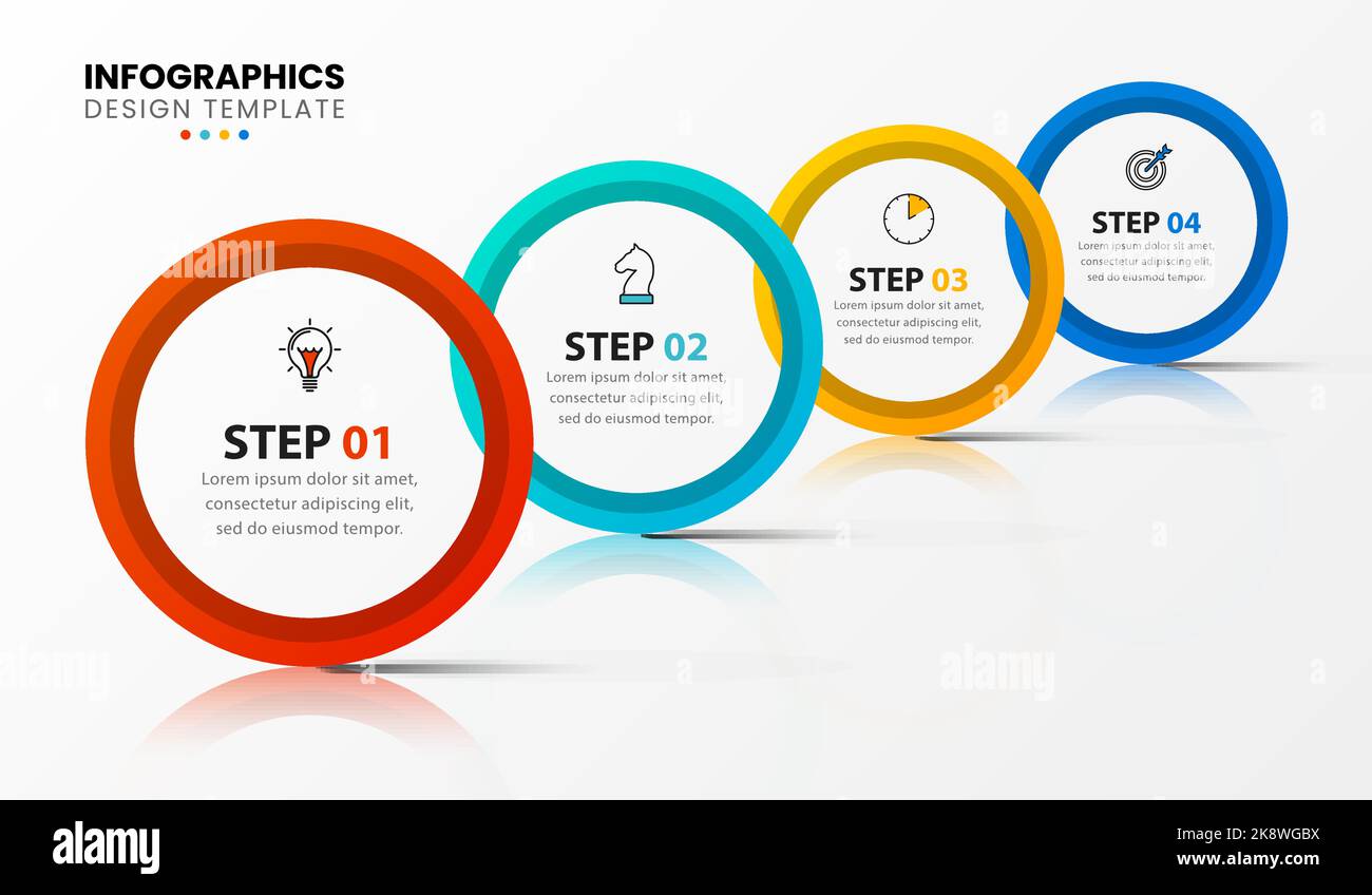 Infographic design template. Creative concept with 4 steps. Can be used ...