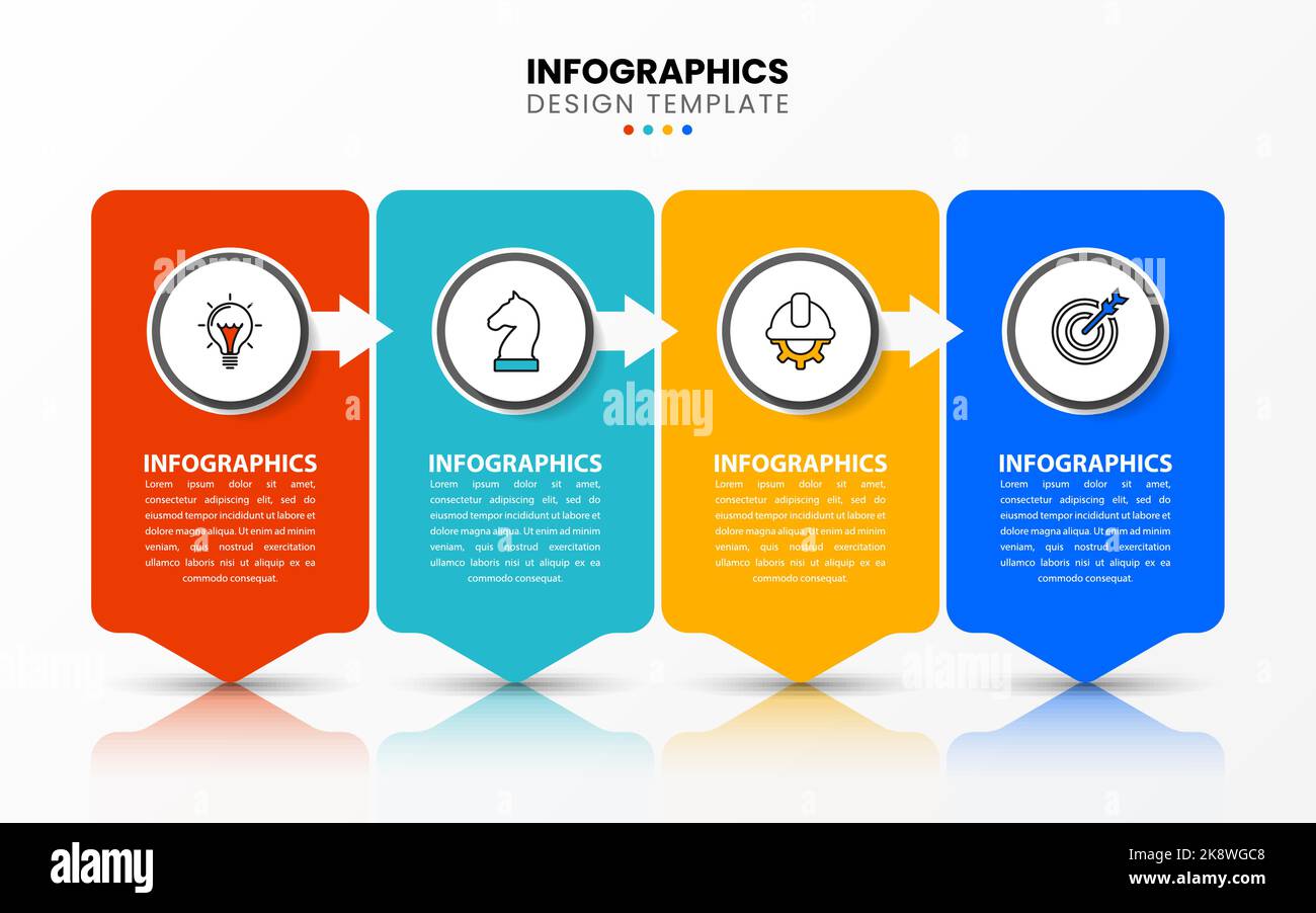 Infographic design template. Creative concept with 4 steps. Can be used ...