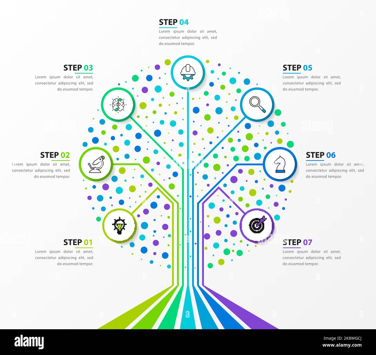 Infographic design template. Technology concept with 7 steps. Can be ...
