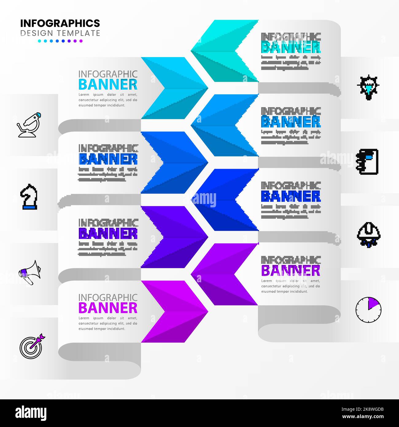 Infographic design template. Creative concept with 8 steps. Can be used ...