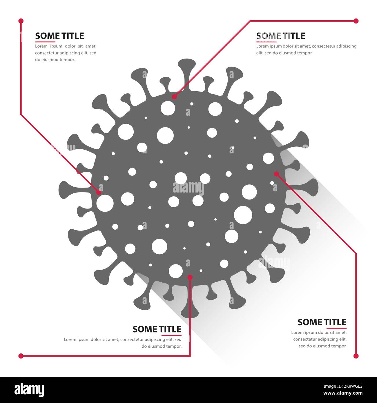 Infographic design template. Virus concept with 4 steps. Can be used ...