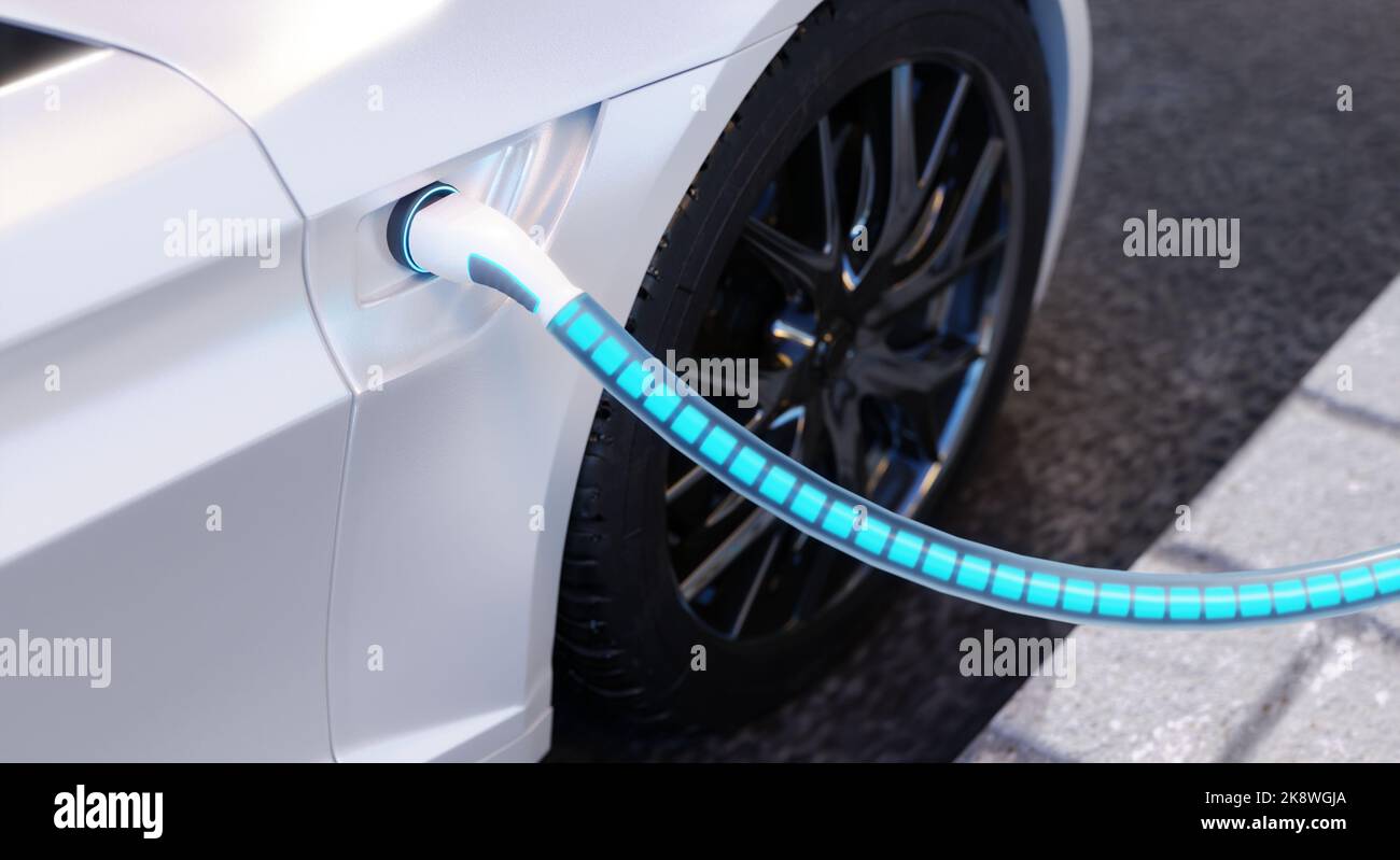 High-speed charging station for electric vehicles on city streets with ...