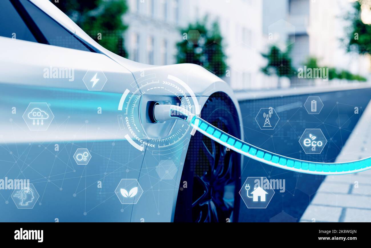 High-speed charging station for electric vehicles on city streets with ...