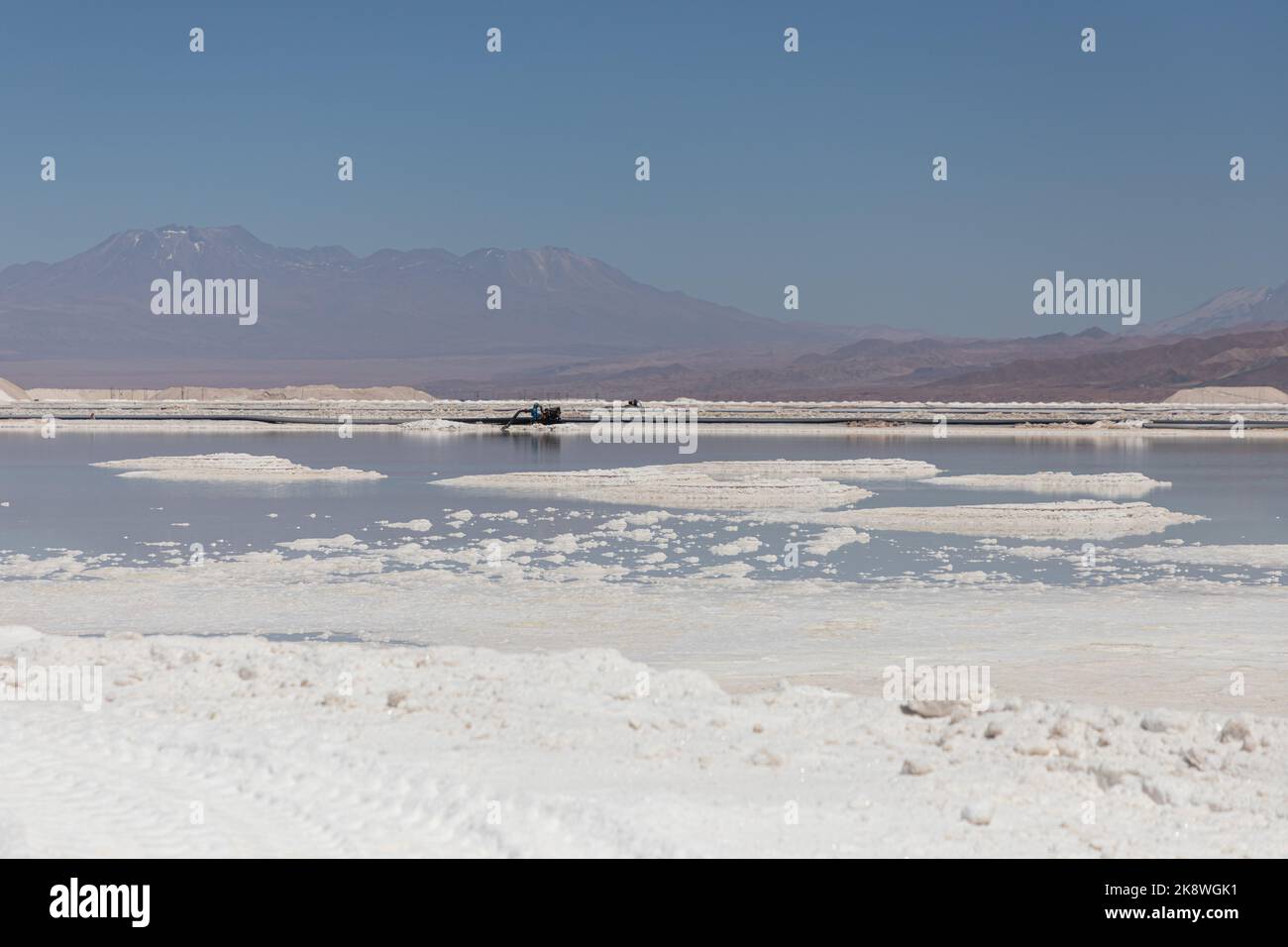 Atacama, Chile. 24th Oct, 2022. Brine pools containing lithium ...