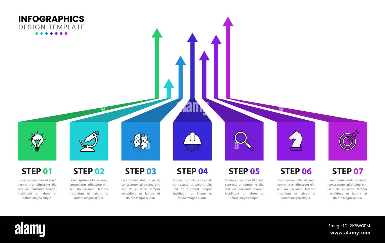 Infographic design template. Creative concept with 7 steps. Can be used ...