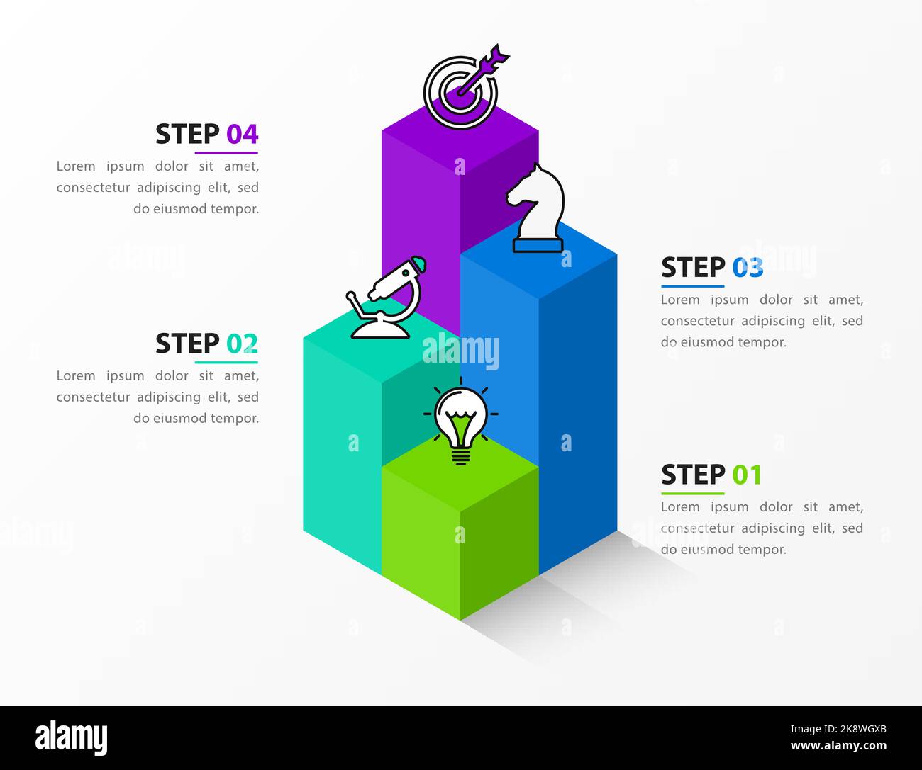 Infographic design template. Creative concept with 4 steps. Can be used ...