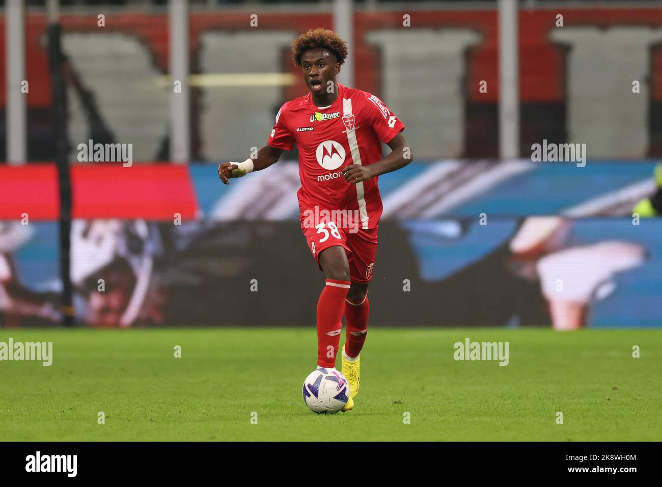 Milan, Italy, 22nd October 2022. Warren Bondo of AC Monza during the ...