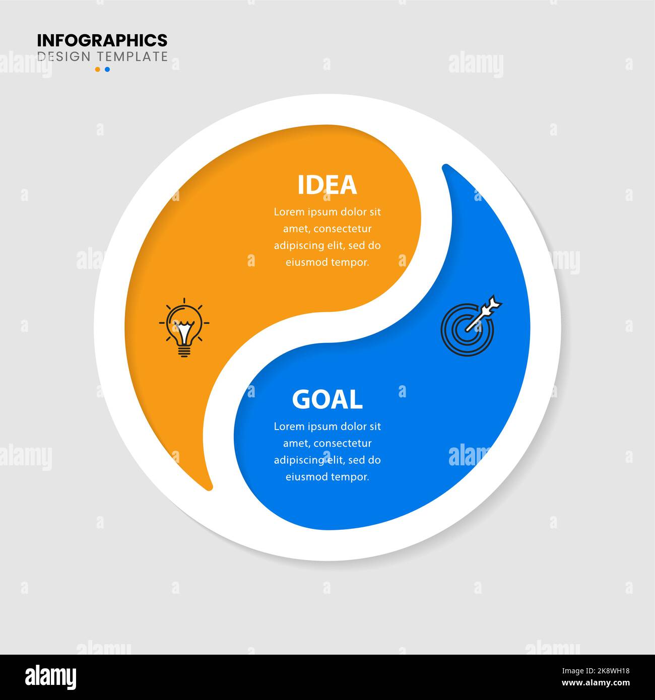 Infographic design template. Creative concept with 2 steps. Can be used ...