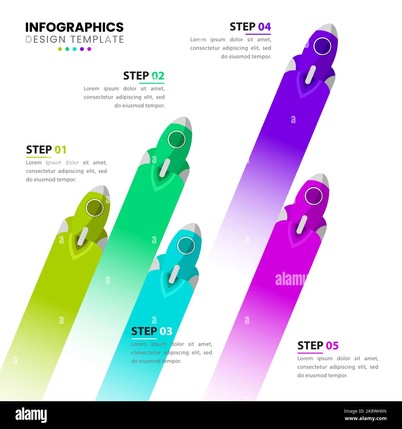 Infographic design template. Creative concept with 5 steps. Can be used ...