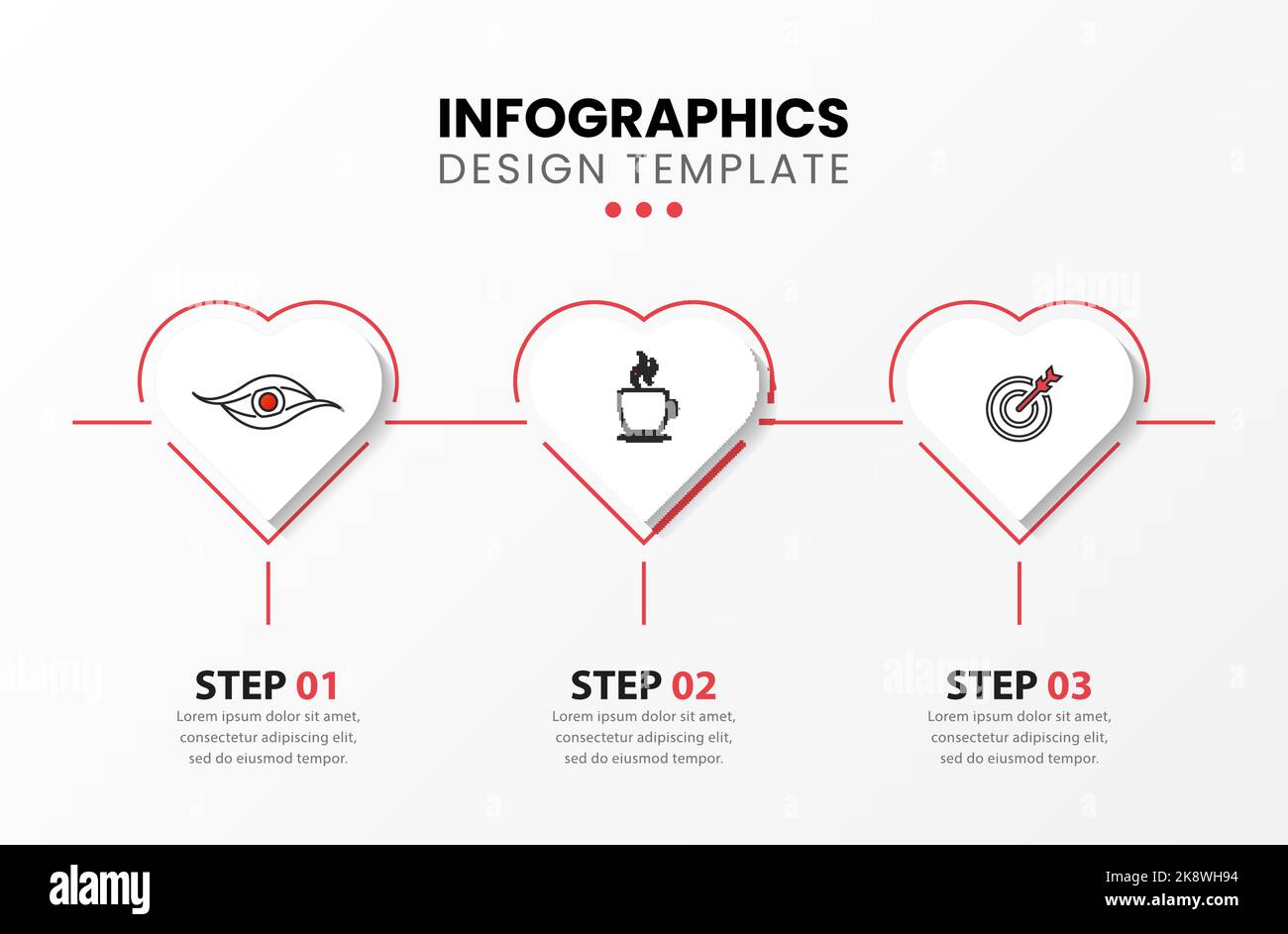 Infographic design template. Creative concept with 3 steps. Can be used ...