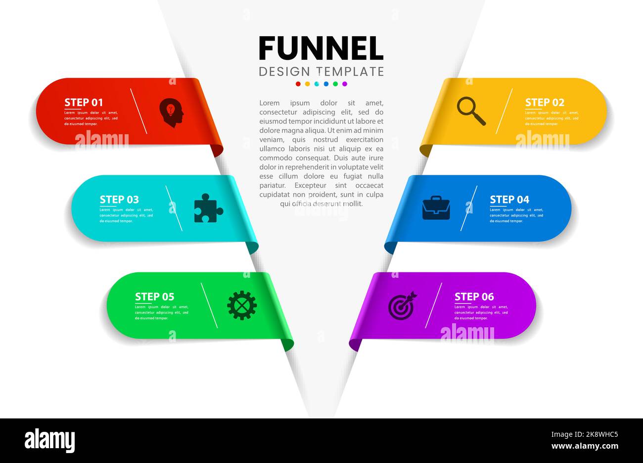 Infographic design template. Creative concept with 6 steps. Can be used for workflow layout ...