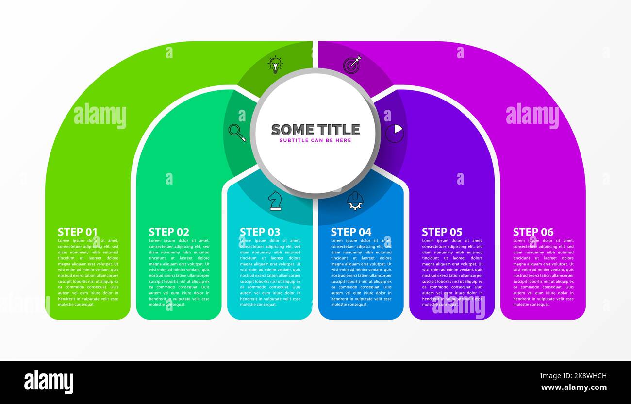 Infographic design template. Creative concept with 6 steps. Can be used for workflow layout ...