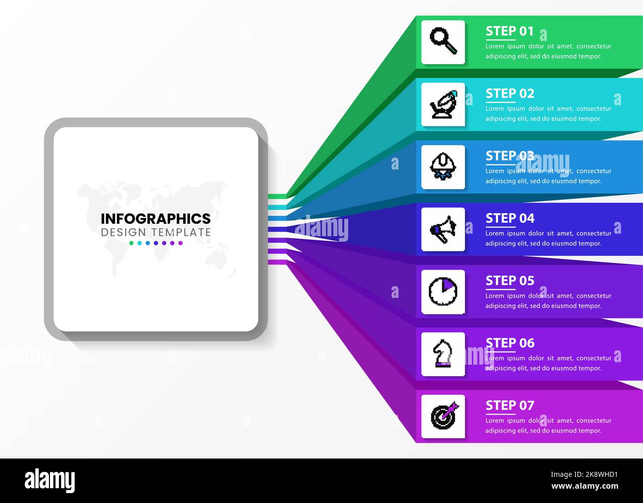 Infographic design template. Creative concept with 7 steps. Can be used ...
