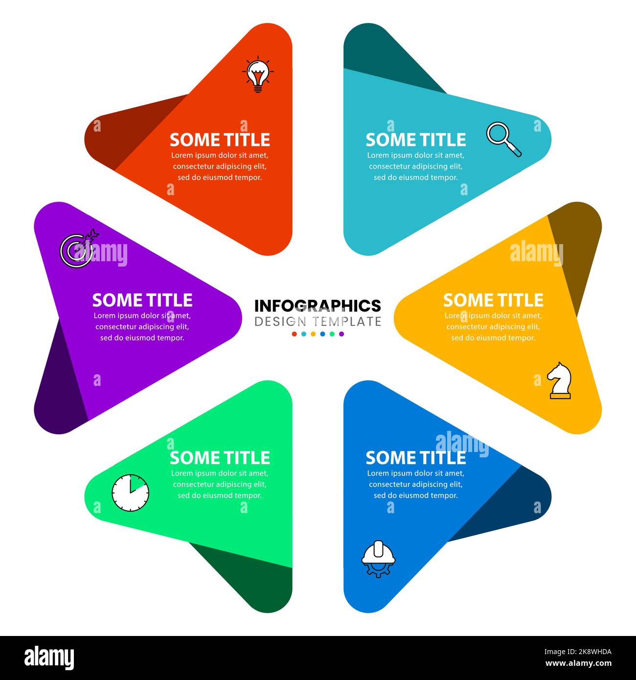Infographic design template. Creative concept with 6 steps. Can be used ...
