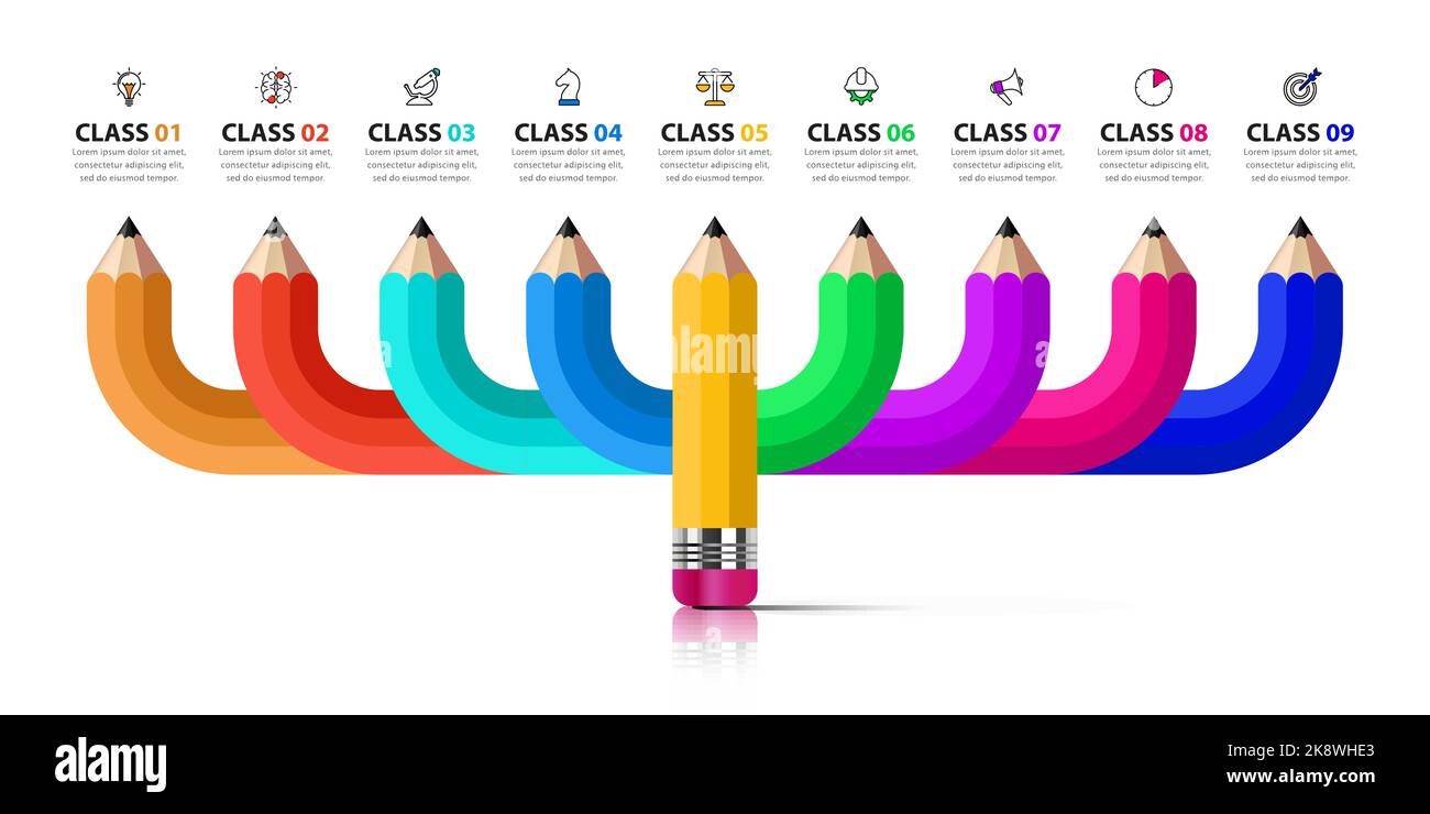 Infographic design template. Education concept with 9 steps. Can be ...
