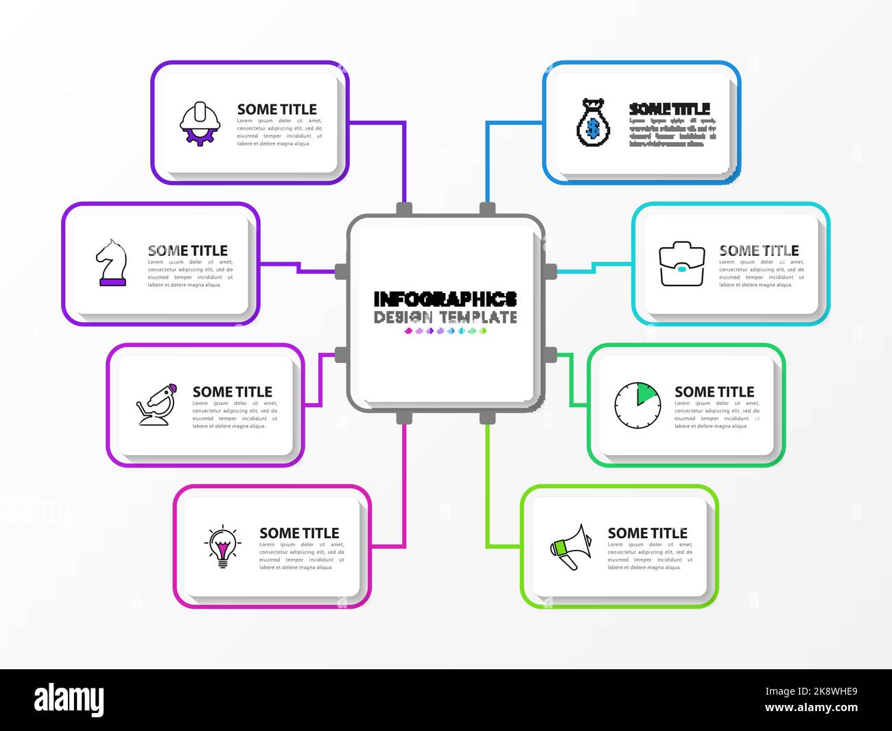 Infographic design template. Creative concept with 8 steps. Can be used ...