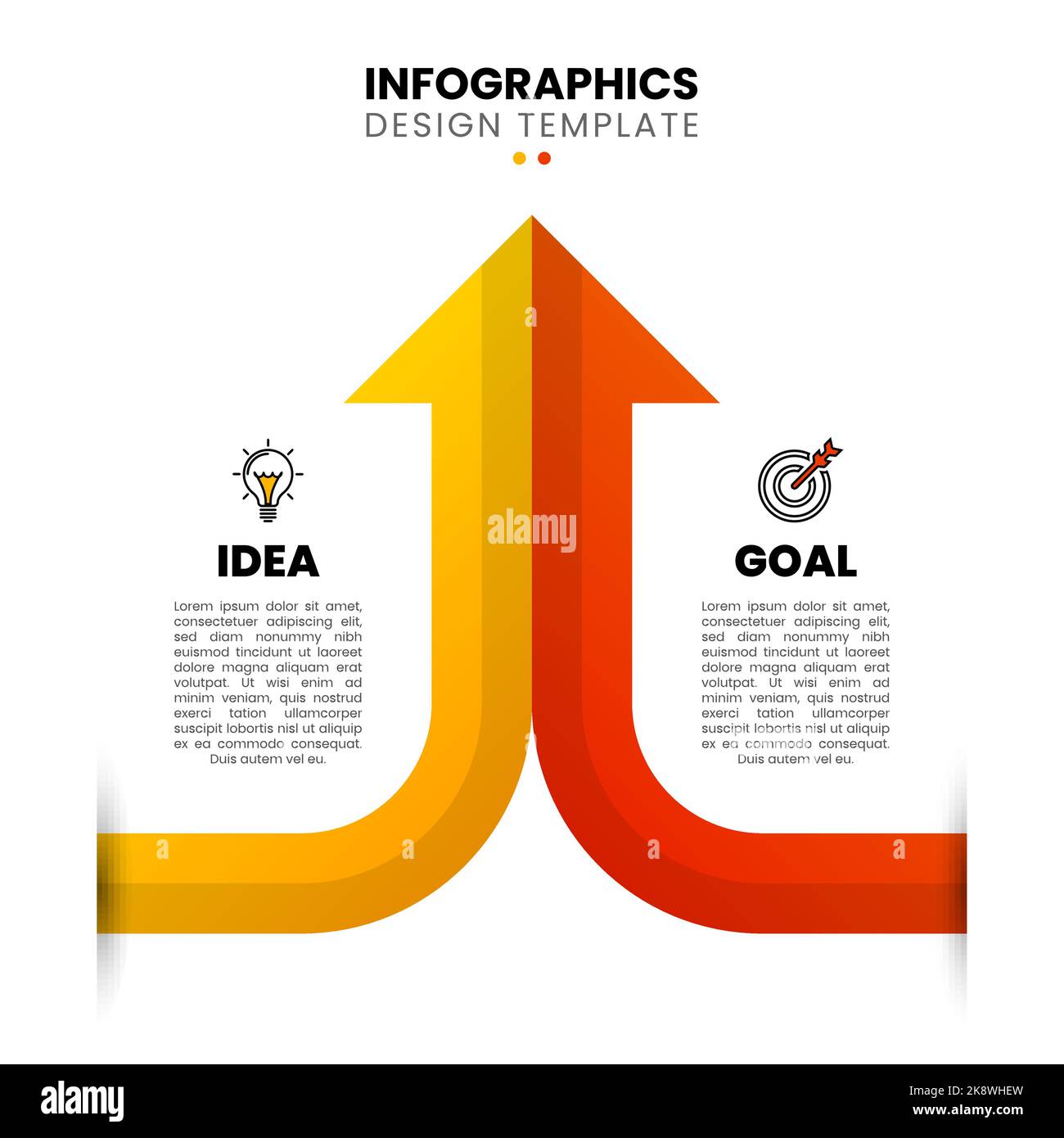 Infographic design template. Business concept with 2 steps. Can be used ...