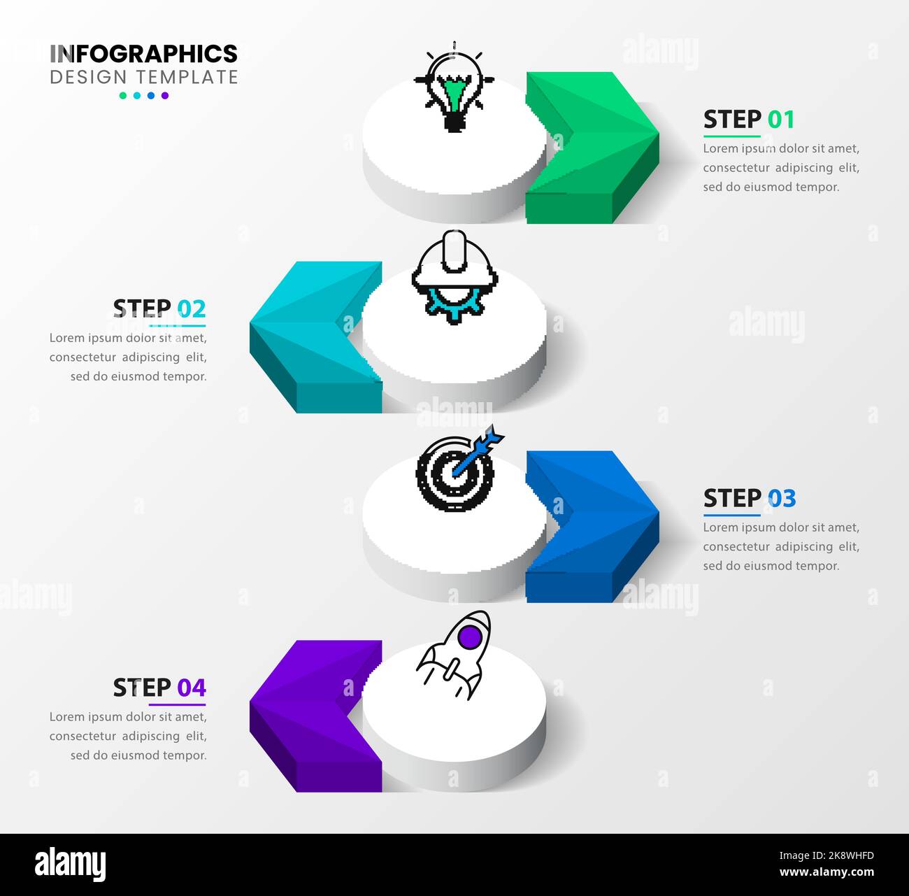 Infographic design template. Creative concept with 4 steps. Can be used ...