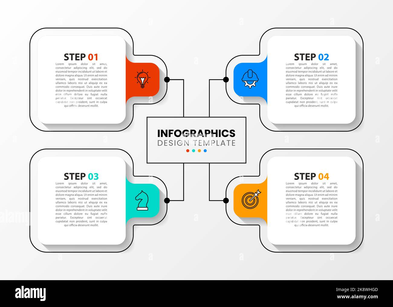 Infographic design template. Creative concept with 4 steps. Can be used ...