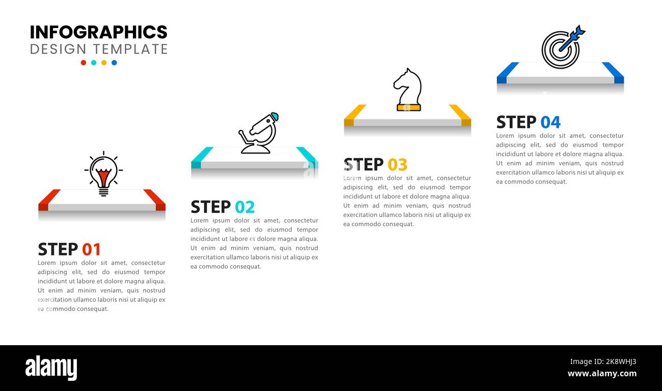Infographic design template. Creative concept with 4 steps. Can be used ...
