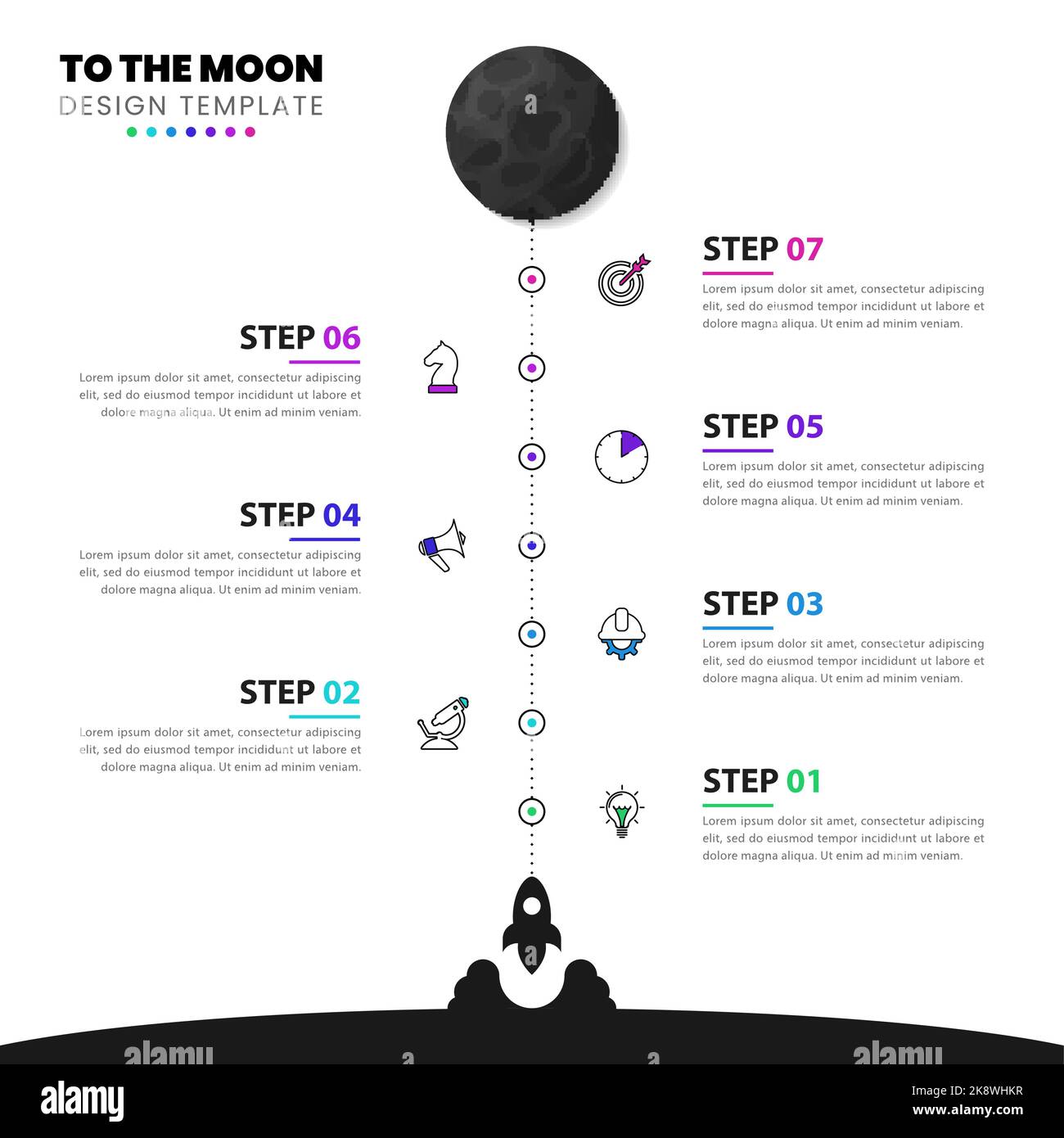 Infographic design template. Creative concept with 7 steps. Can be used ...