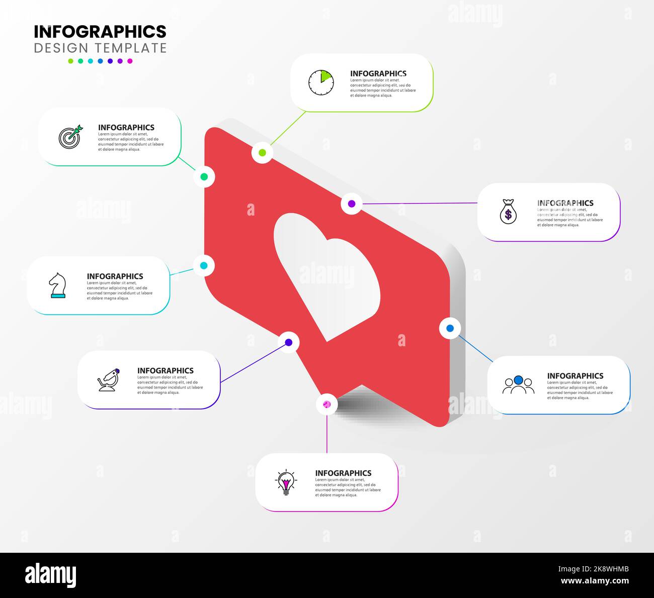 Infographic design template. Creative concept with 7 steps. Can be used ...