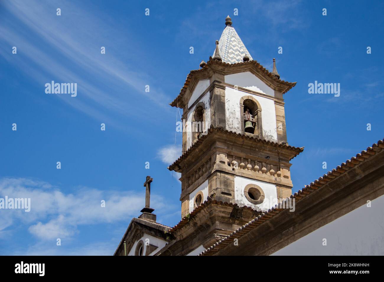 Church tower with bell Stock Photo - Alamy