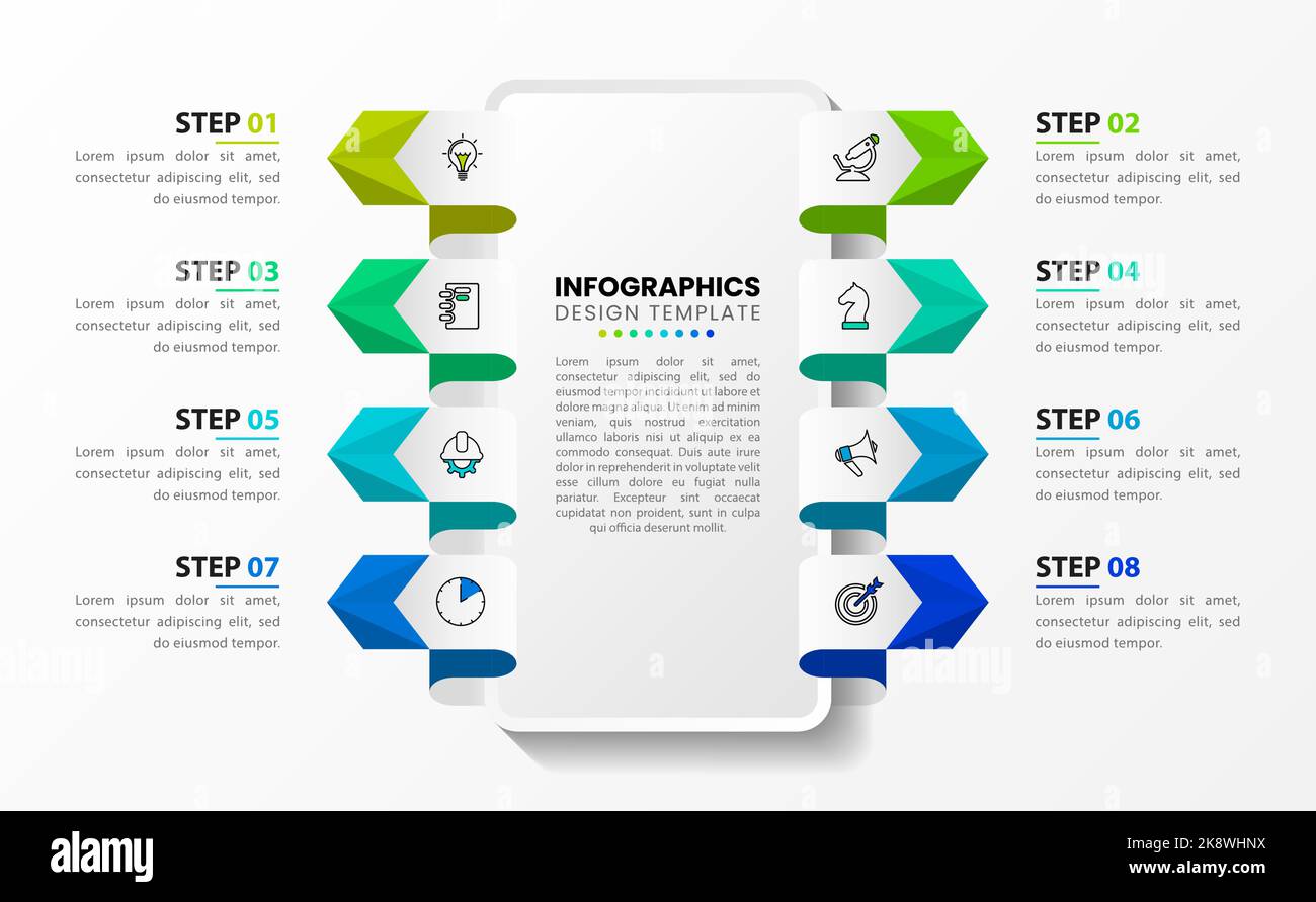 Infographic design template. Creative concept with 8 steps. Can be used ...