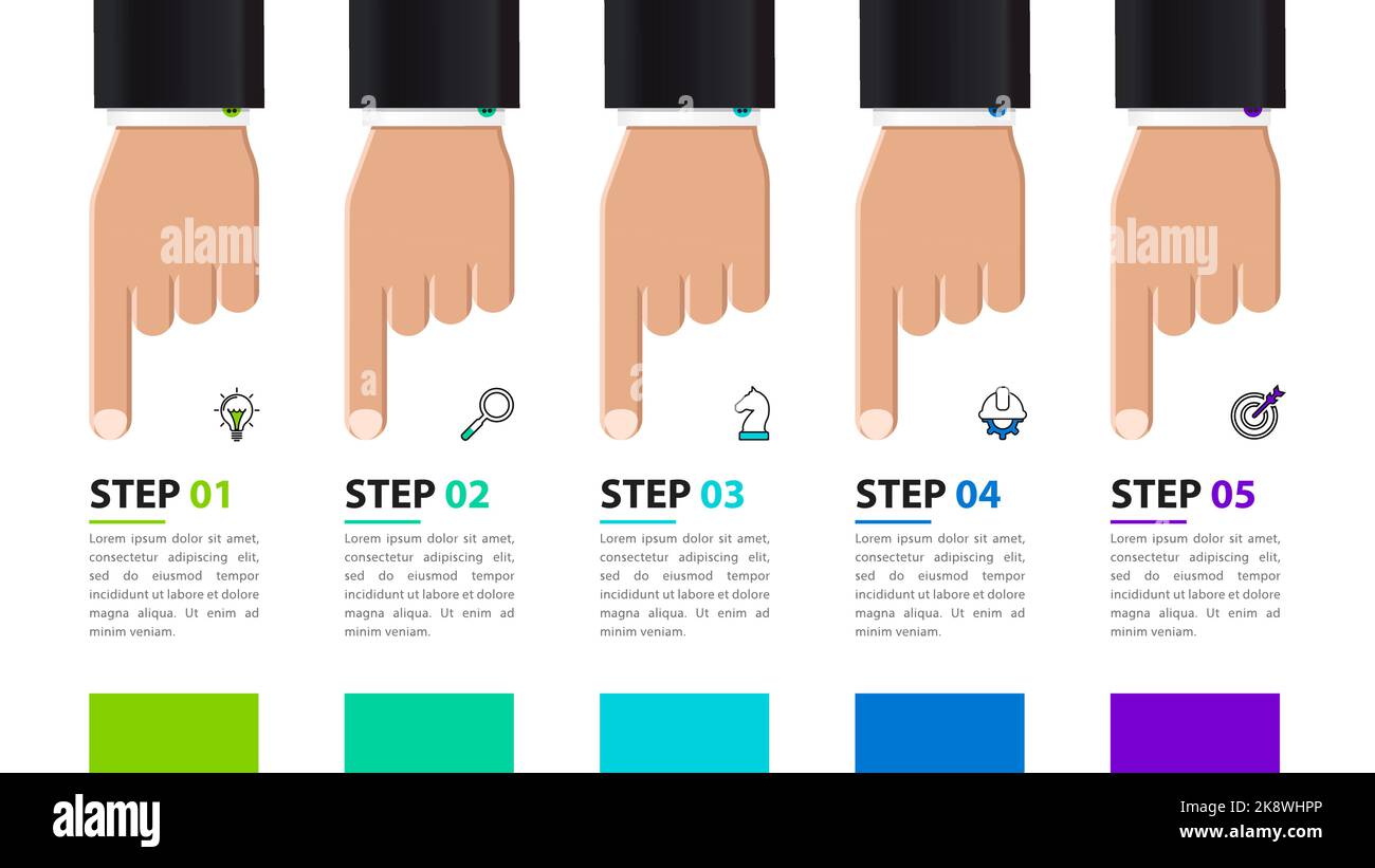 Infographic design template. Creative concept with 5 steps. Can be used ...