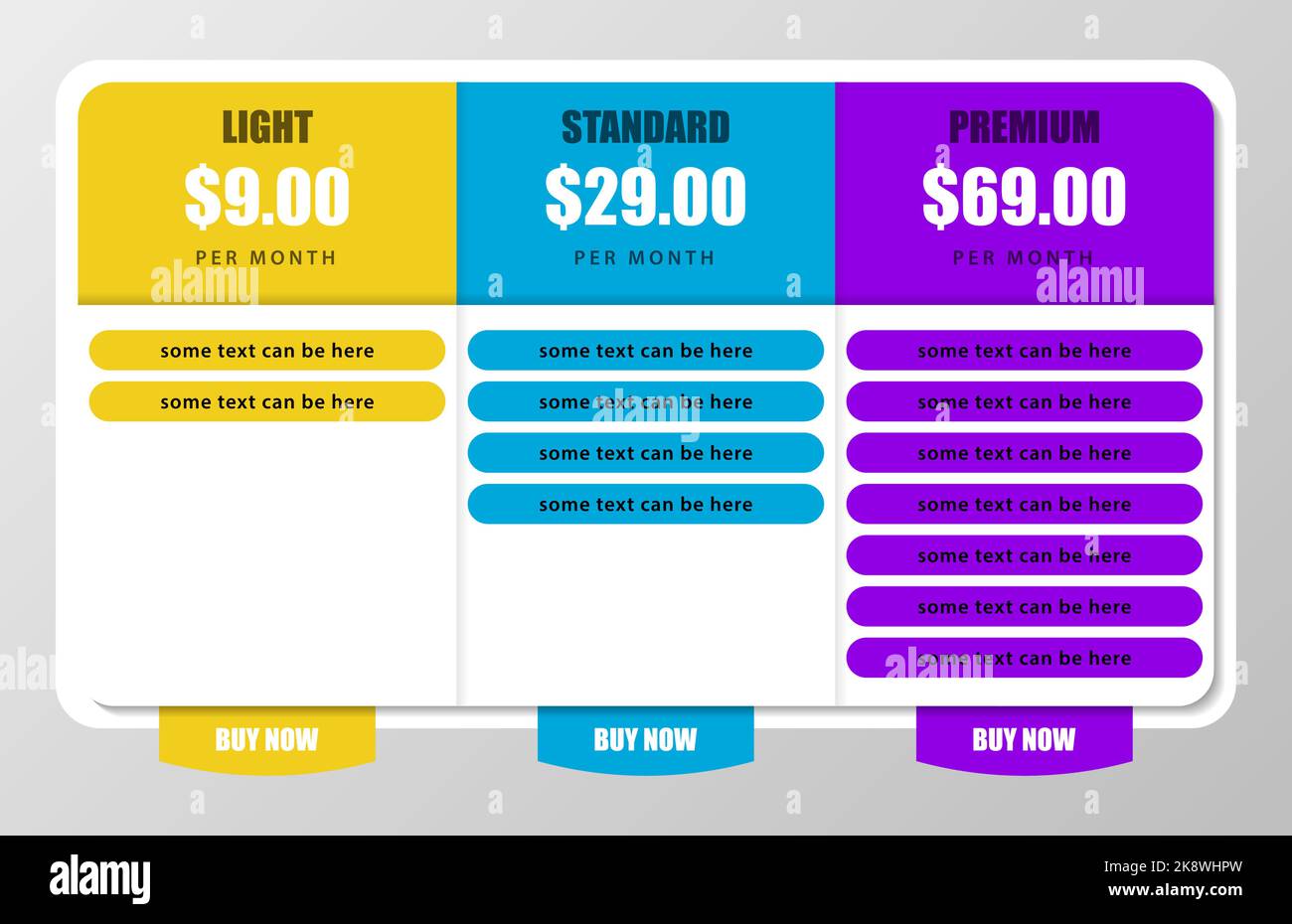 Infographic design template. Pricing table concept. Can be used for ...