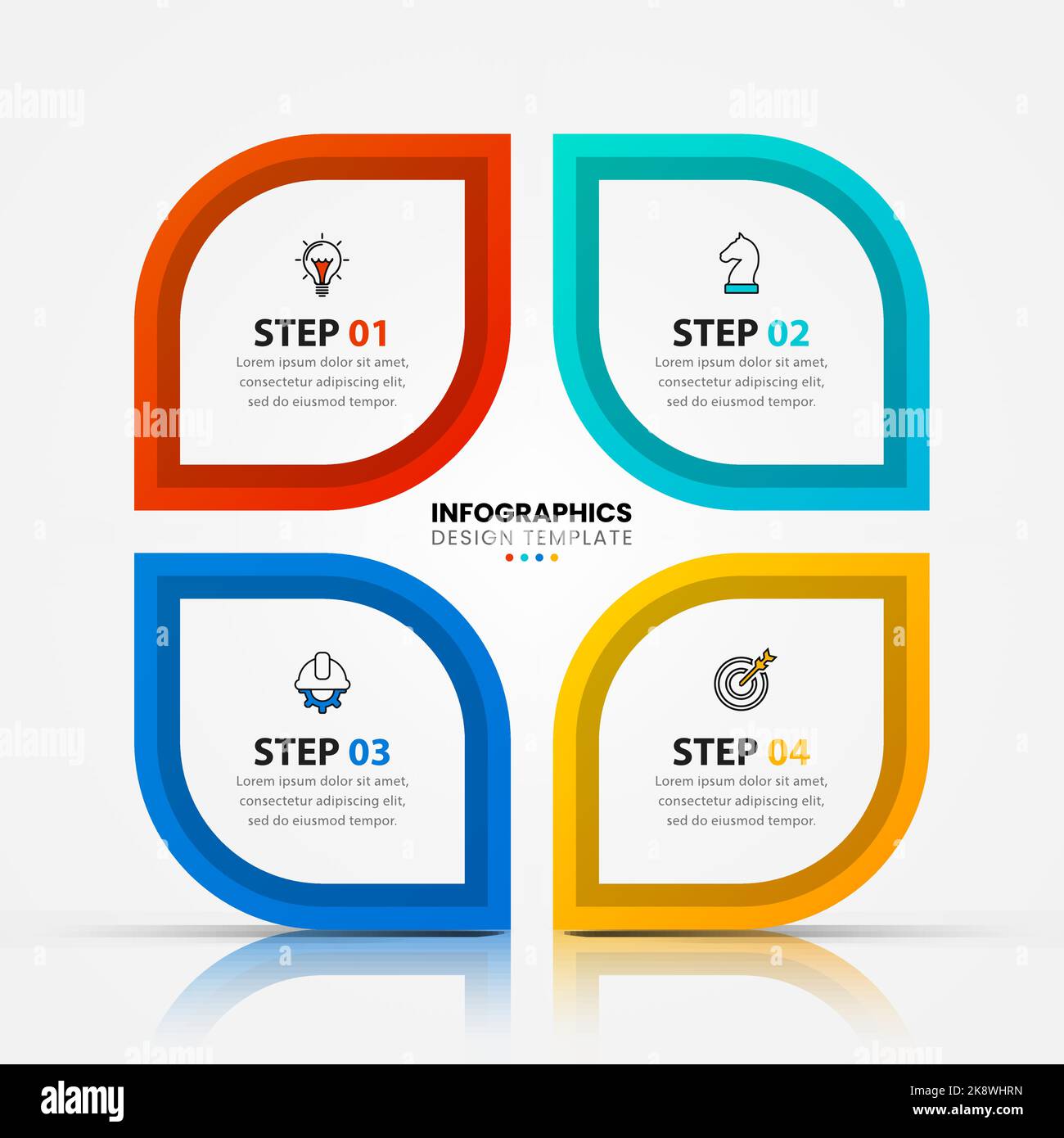 Infographic design template. Creative concept with 4 steps. Can be used ...