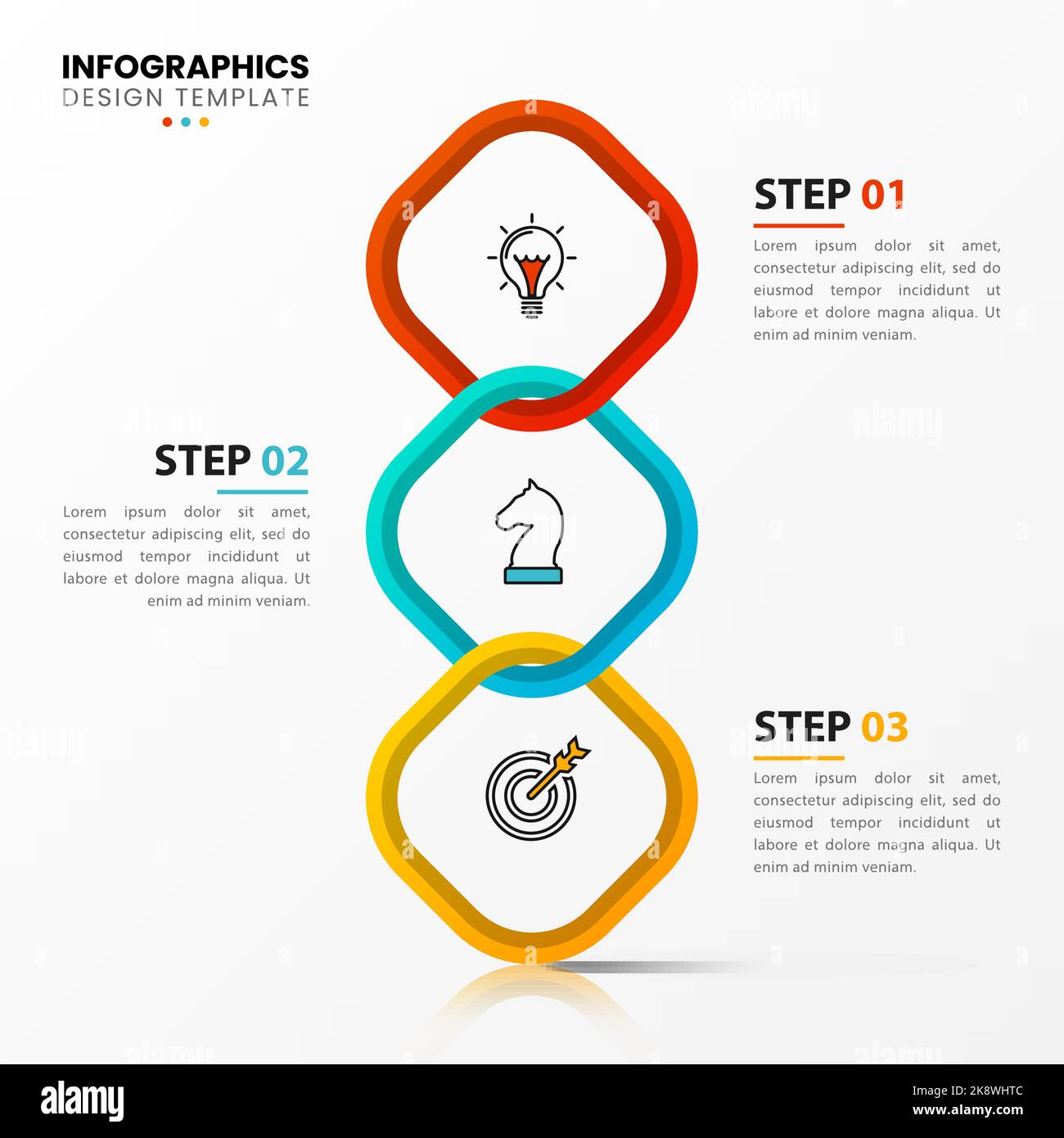 Infographic design template. Creative concept with 3 steps. Can be used ...