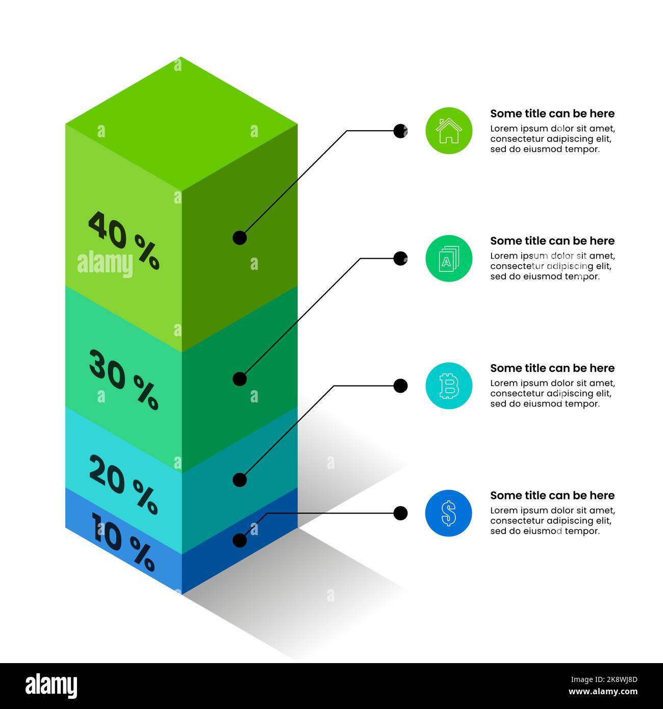 Infographic template with icons and 4 options or steps. Column. Can be ...