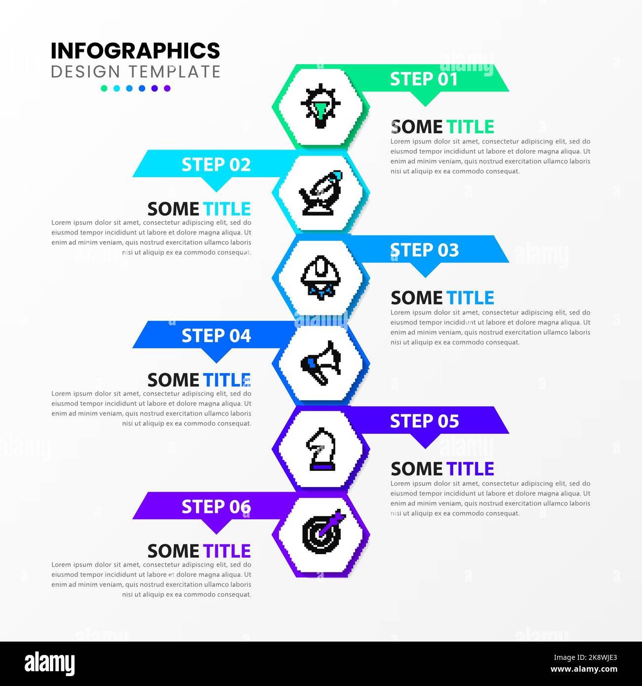 Infographic design template. Creative concept with 6 steps. Can be used ...