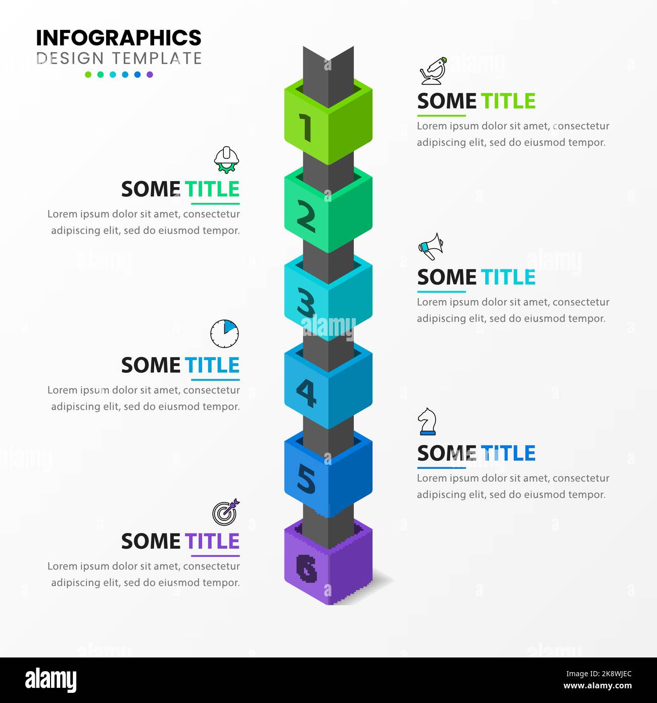 Infographic design template. Creative concept with 6 steps. Can be used for workflow layout ...