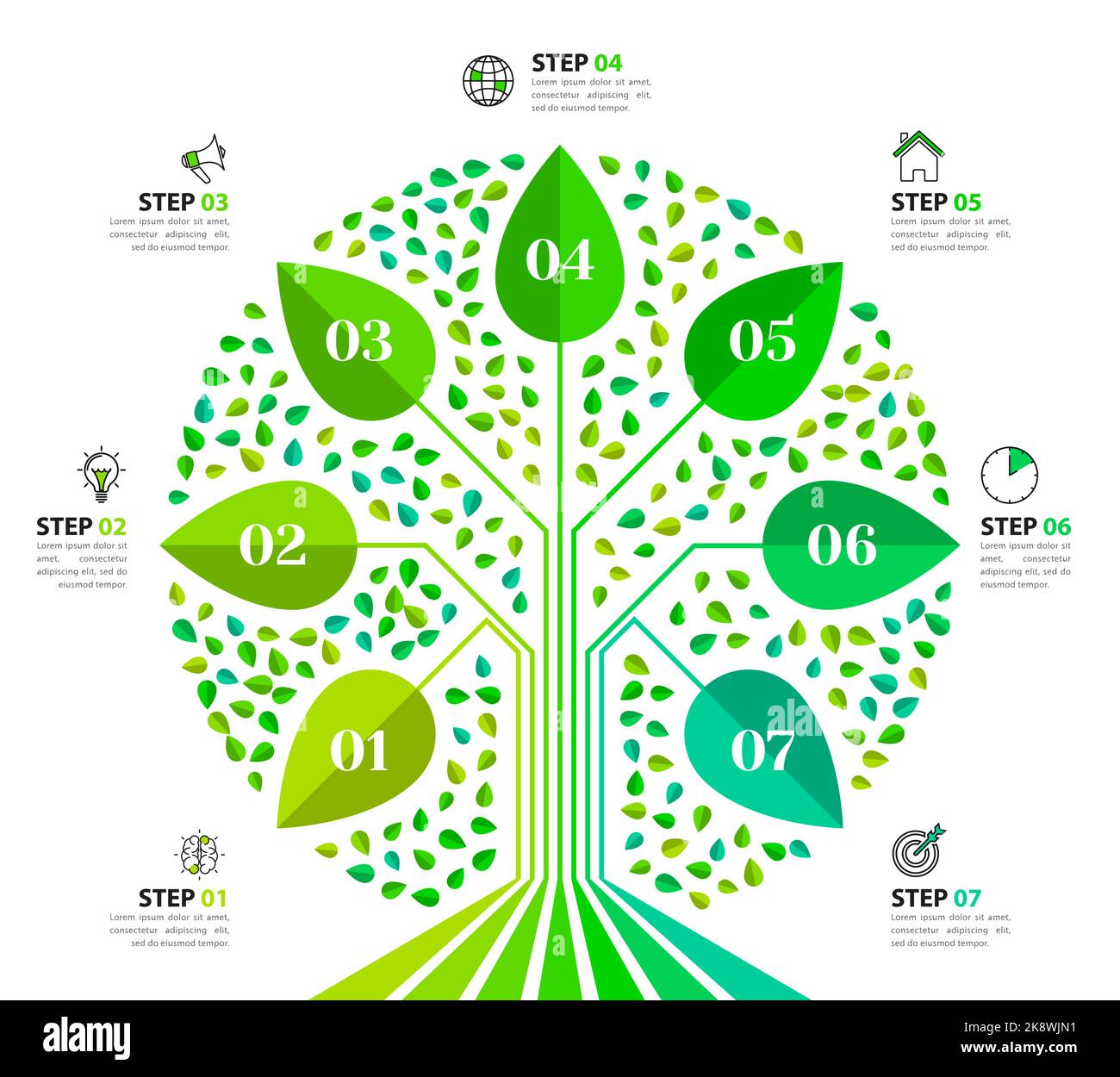 Infographic design template. Creative concept with 7 steps. Can be used ...
