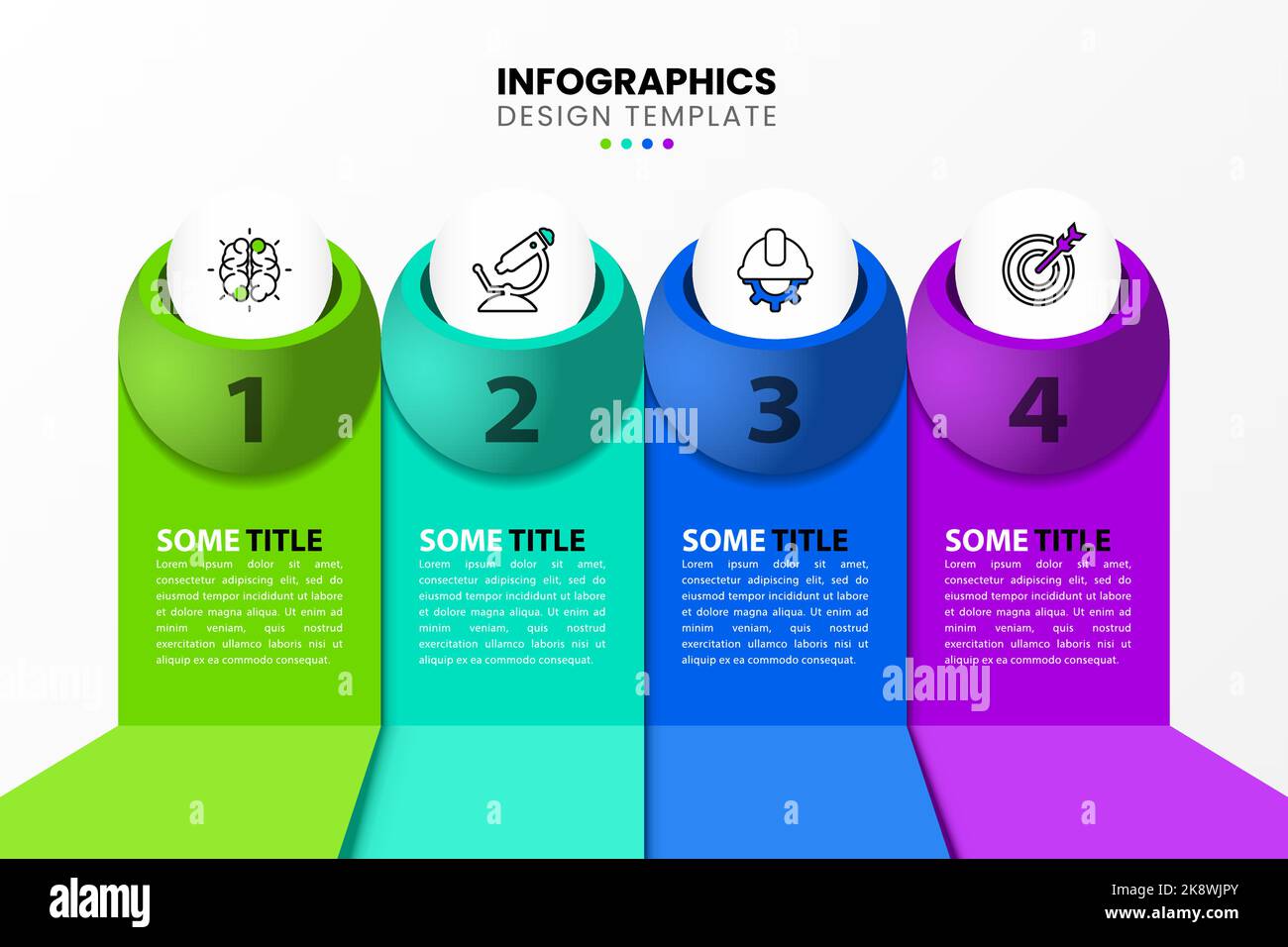 Infographic design template. Creative concept with 4 steps. Can be used ...