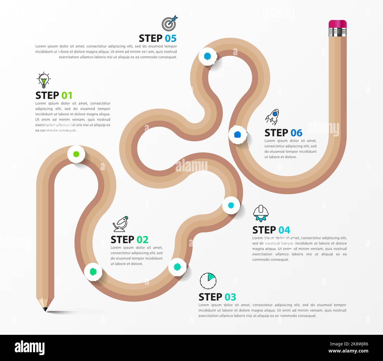 Infographic design template. Creative concept with 6 steps. Can be used ...
