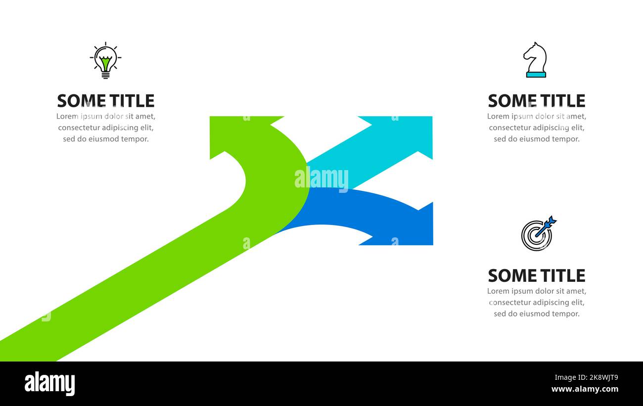 Infographic template with icons and 3 options or steps. Signpost. Can ...