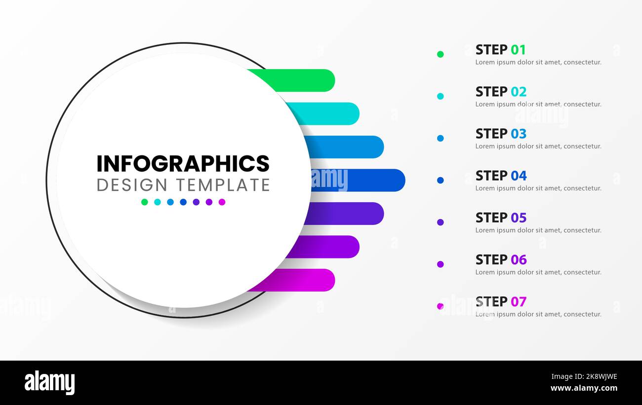 Infographic design template. Creative concept with 7 steps. Can be used ...