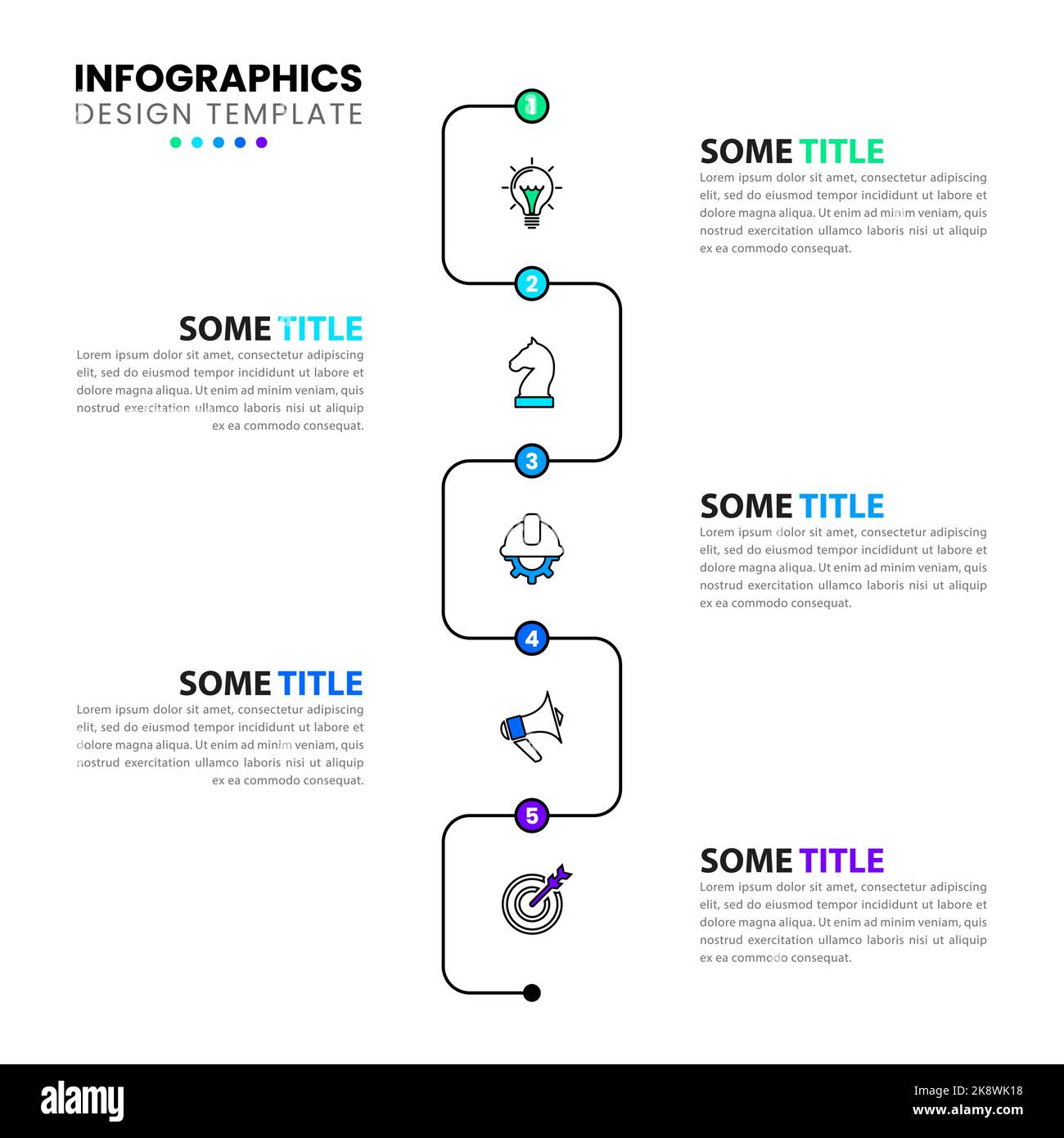 Infographic template with icons and 5 options or steps. Timeline. Can be used for workflow ...