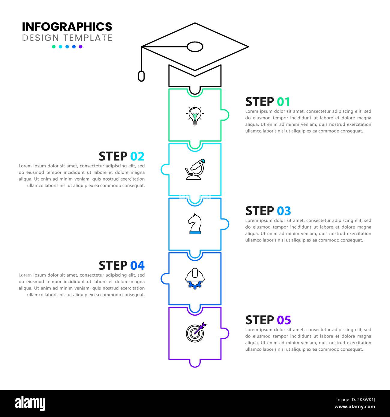 Infographic template with icons and 5 options or steps. Can be used for workflow layout, diagram ...